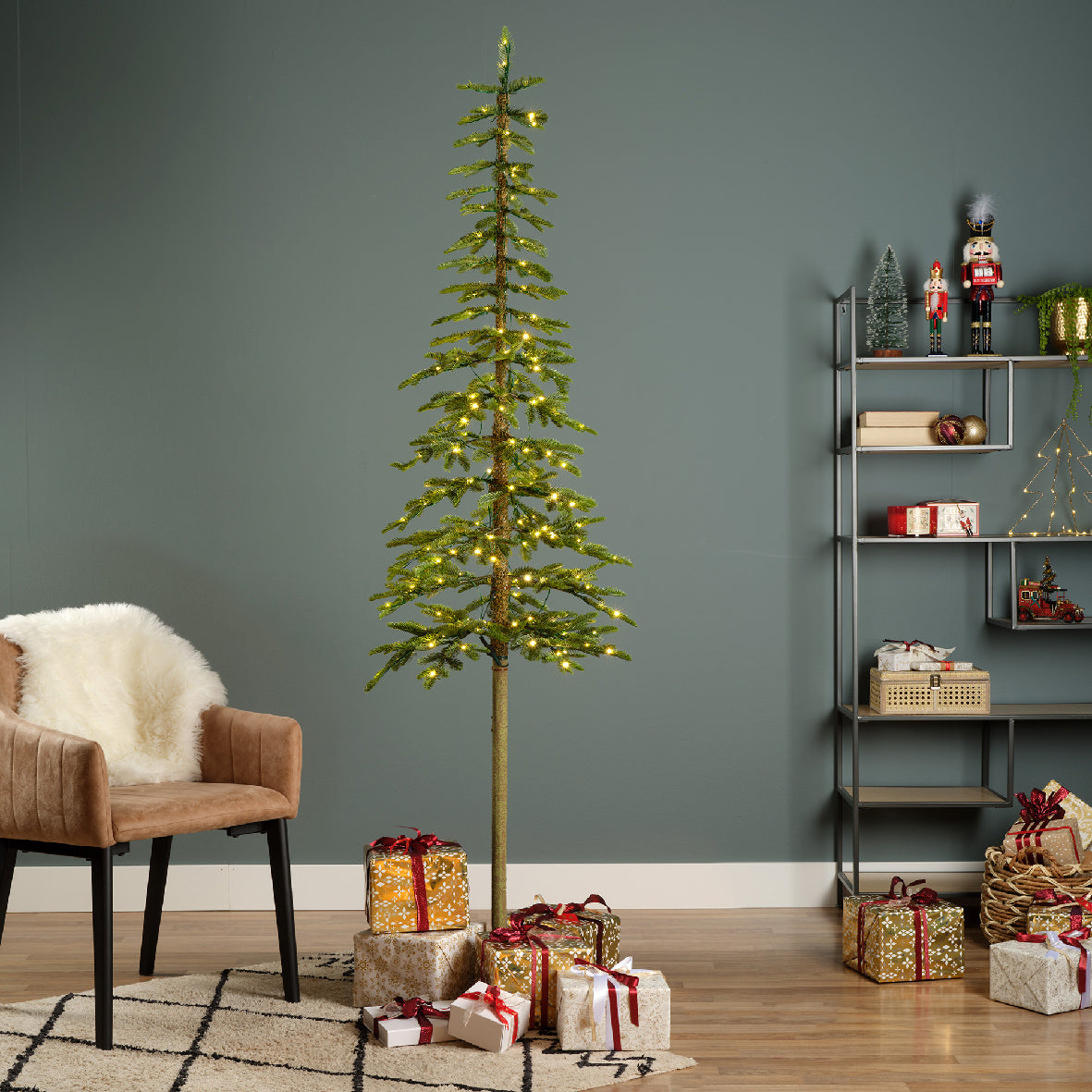 Pre Lit Alpine Fir Tree 210cm / 7ft | Kaemingk Everlands (ex-display)